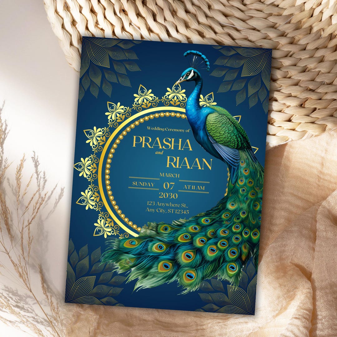 Indian Wedding Invitation Card, Punjabi Wedding Invitation, Save the ...