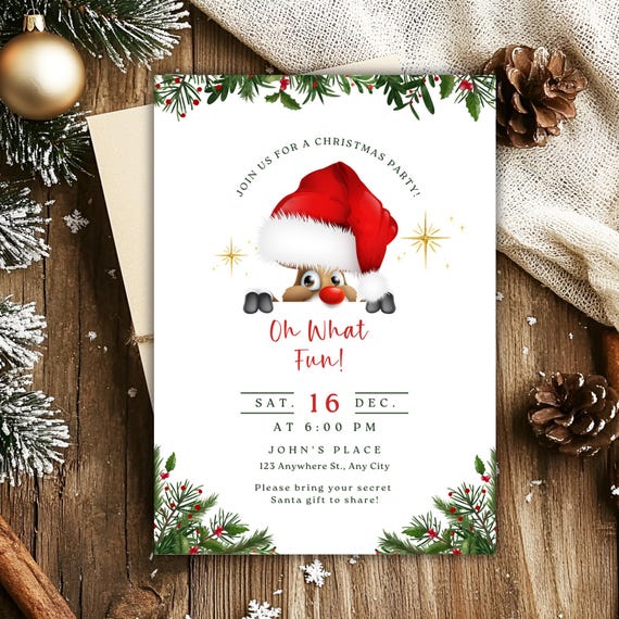 Fun Holiday Party Invites Vibrant Christmas Party Invitation