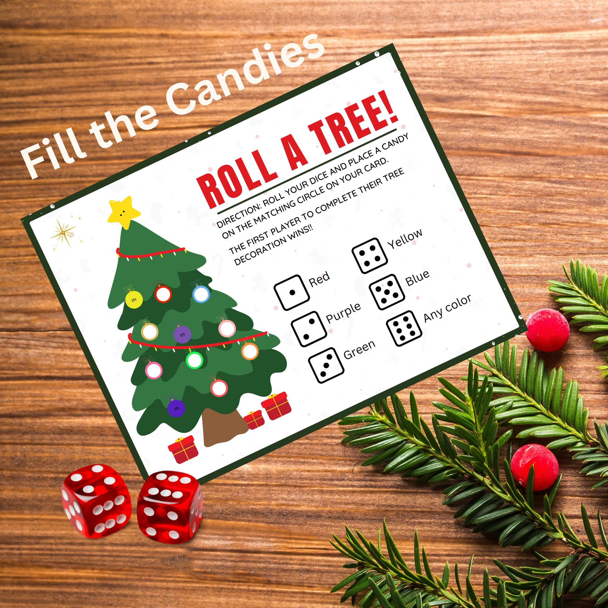 Christmas Roll A Tree Dice Game, Christmas Family Christmas Activity ...