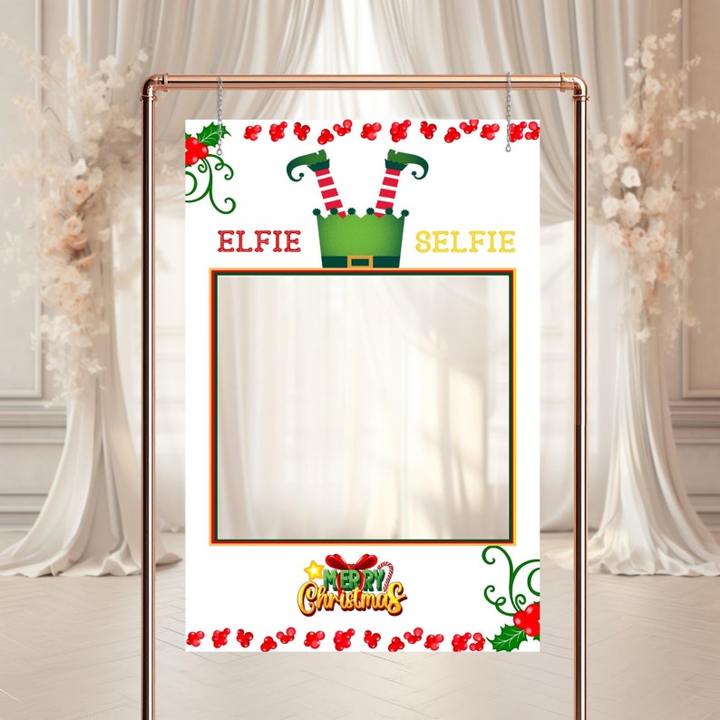 Christmas Photo Booth Template, Custom Family Photo Booth, Christmas ...