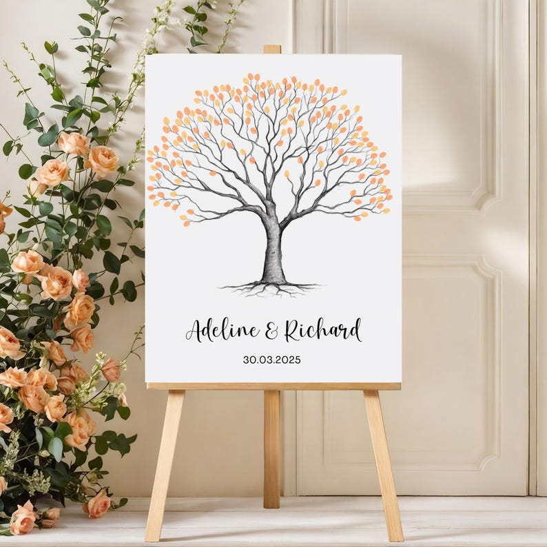 Wedding Fingerprint Guest Book, Unique Guestbook Alternative ...
