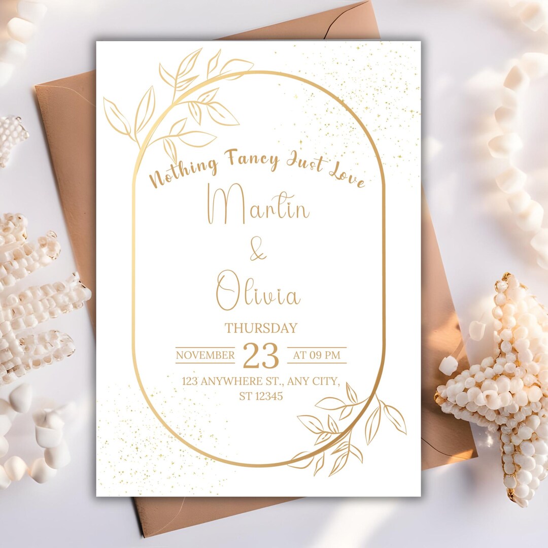 Courthouse Wedding Invitation, Nothing Fancy Just Love Invitation ...