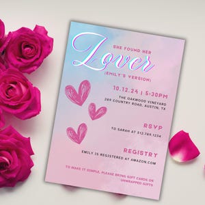 She Found Her Lover Invitation Template, Lover Bridal Shower Invitation ...