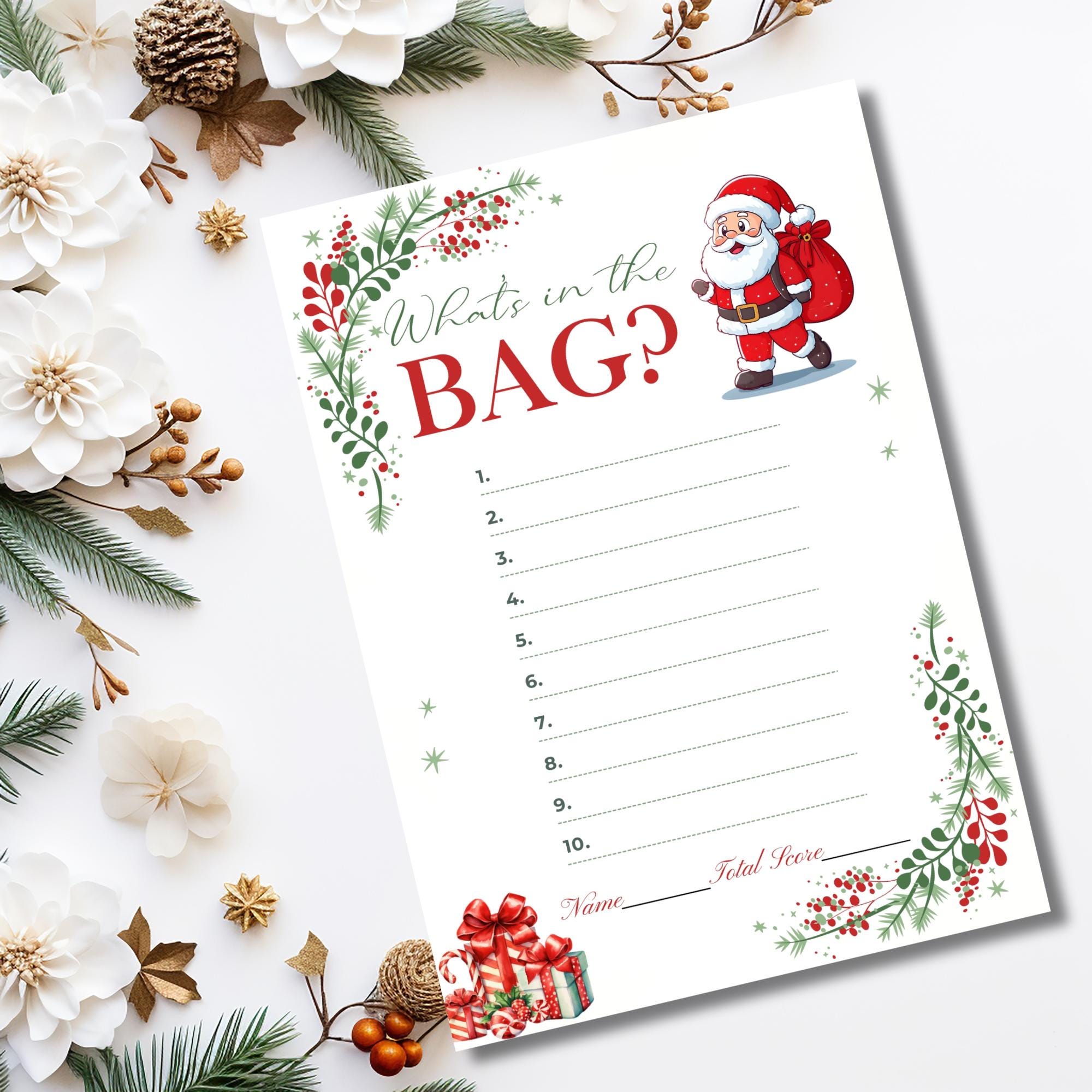 Whats in the Bag Fun Printable Christmas Game for Kids & Adults ...