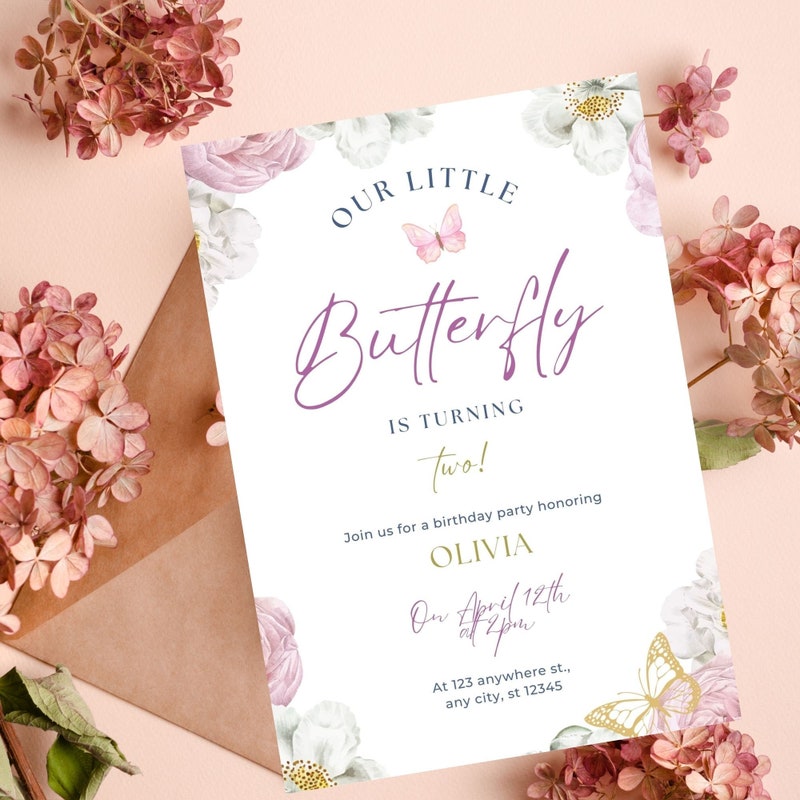 Butterfly Invitation - Etsy
