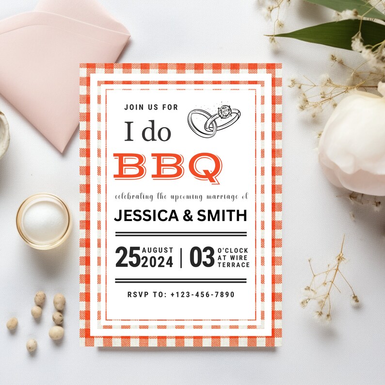 I Do BBQ Invitation, I Do BBQ Couples Invitation, Bbq Engagement, I Do ...