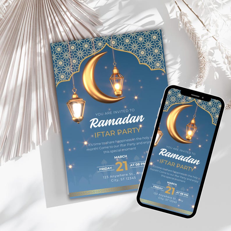 Iftar Party Invitation | Iftar Dinner Invitation | Ramadan Invitation ...