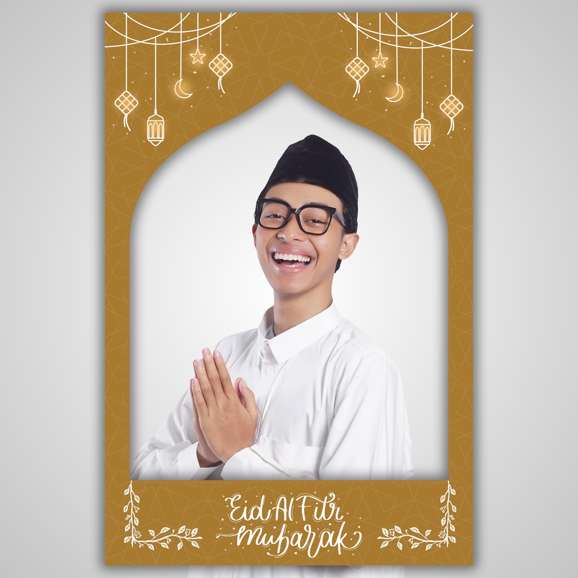 Eid Al-fitr Photo Booth Frame Template | Eid Mubarak Party Prop ...