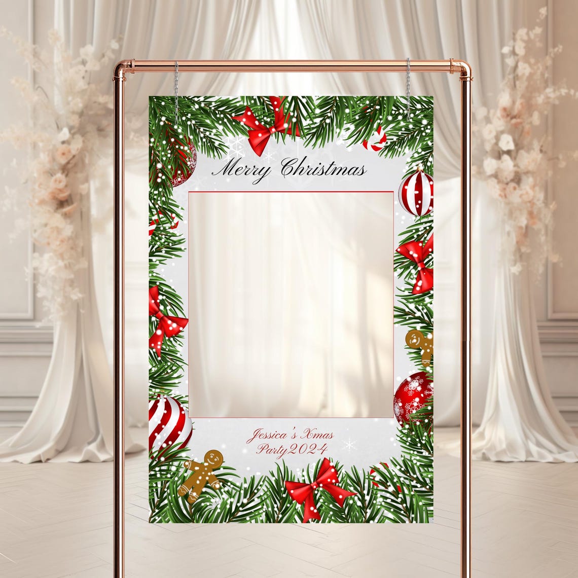 Christmas Photo Booth Template, Custom Family Photo Booth, Christmas ...