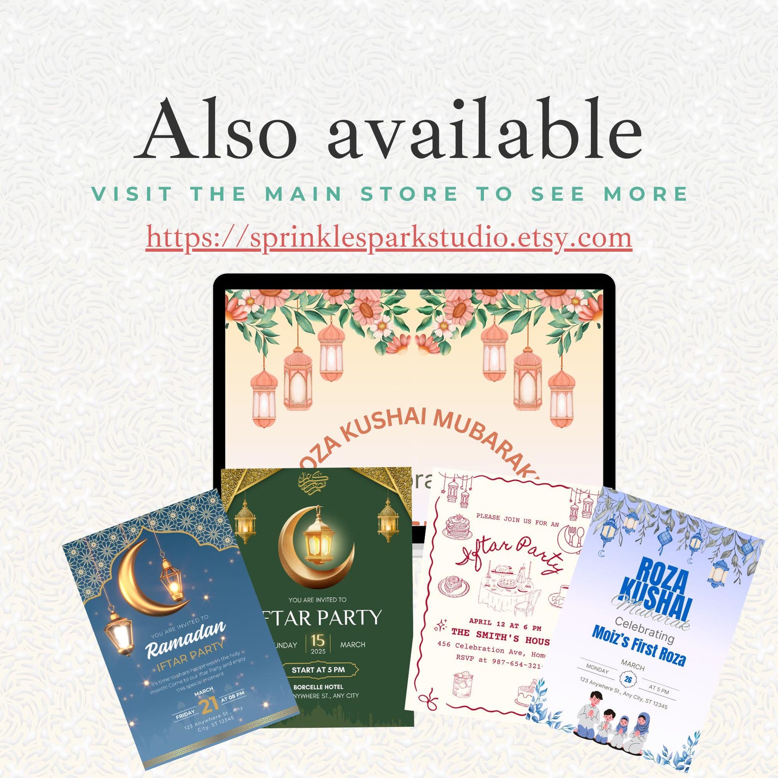 Roza Kushai Celebration Invitation, First Fast Invitation, Roza Khushai ...