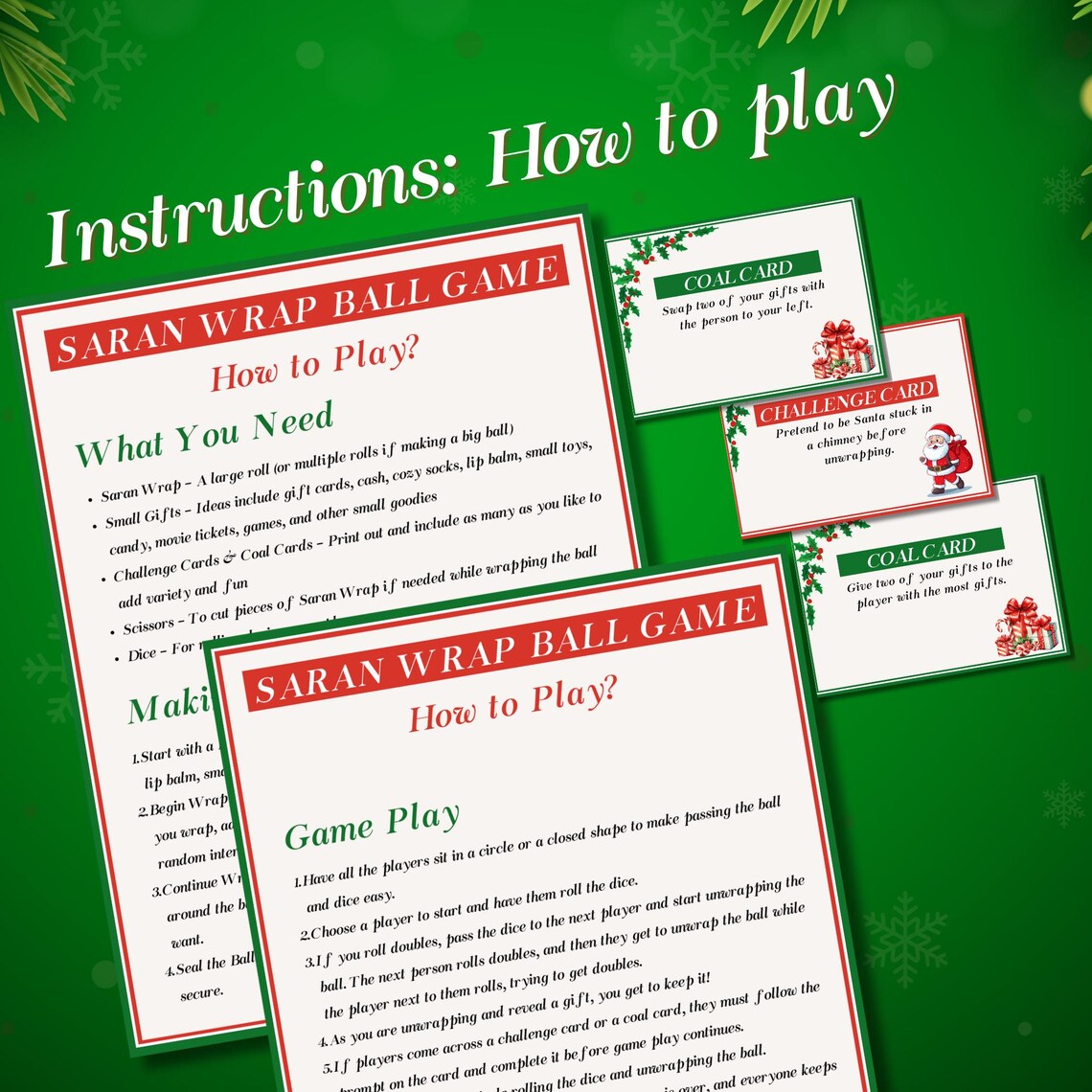 Christmas Saran Wrap Game, Saran Ball Game, Fun Christmas Party Plastic ...