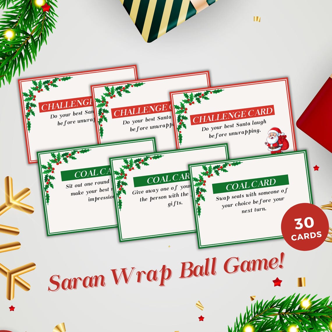 Christmas Saran Wrap Game, Saran Ball Game, Fun Christmas Party Plastic ...