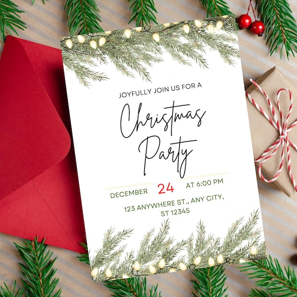 Christmas Party Invitations - Etsy