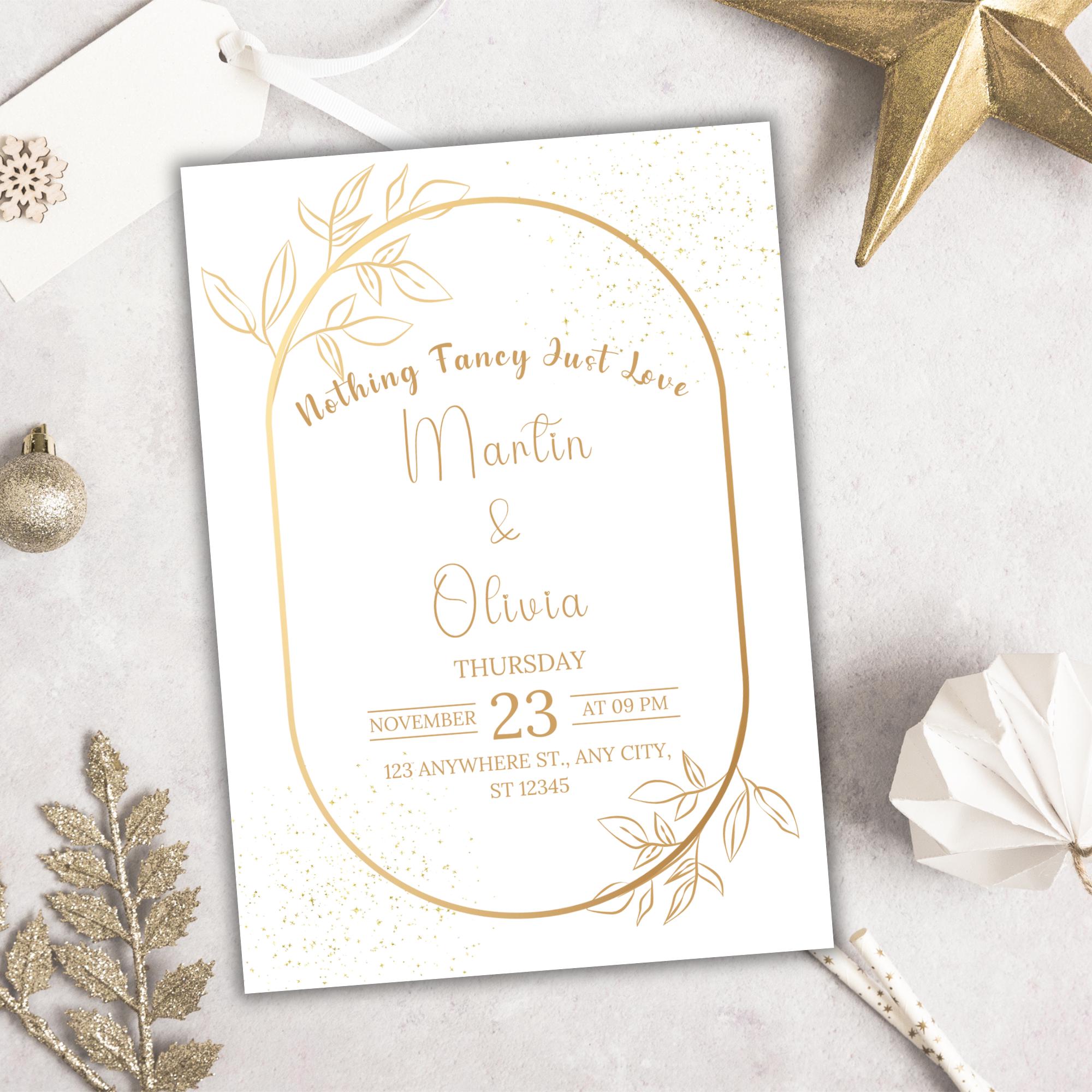 Courthouse Wedding Invitation, Nothing Fancy Just Love Invitation ...