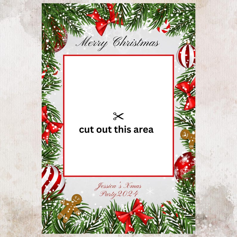 Christmas Photo Booth Template, Custom Family Photo Booth, Christmas ...