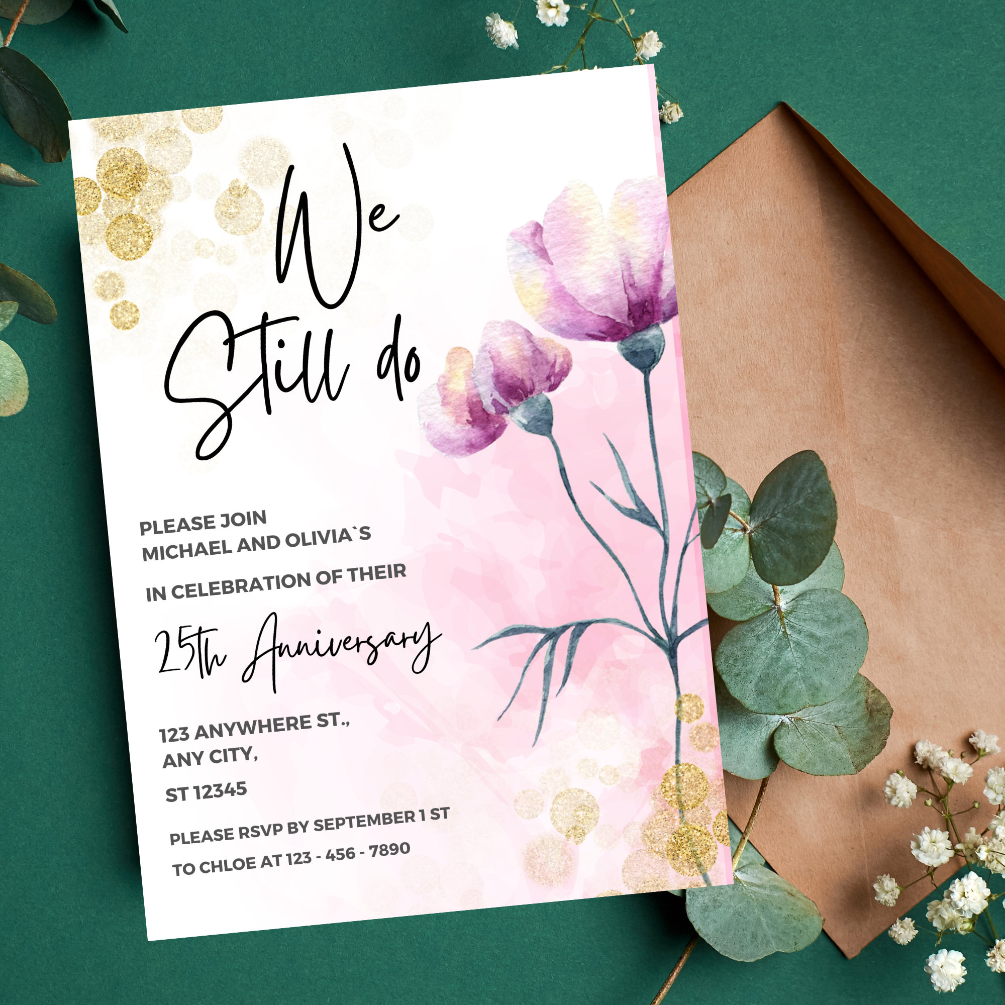 Editable Renewal of Vows Invitation Invitation Template Renew Vows ...