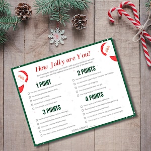 How Jolly Are You? Christmas Party Game, Fun Holiday Group Activity ...