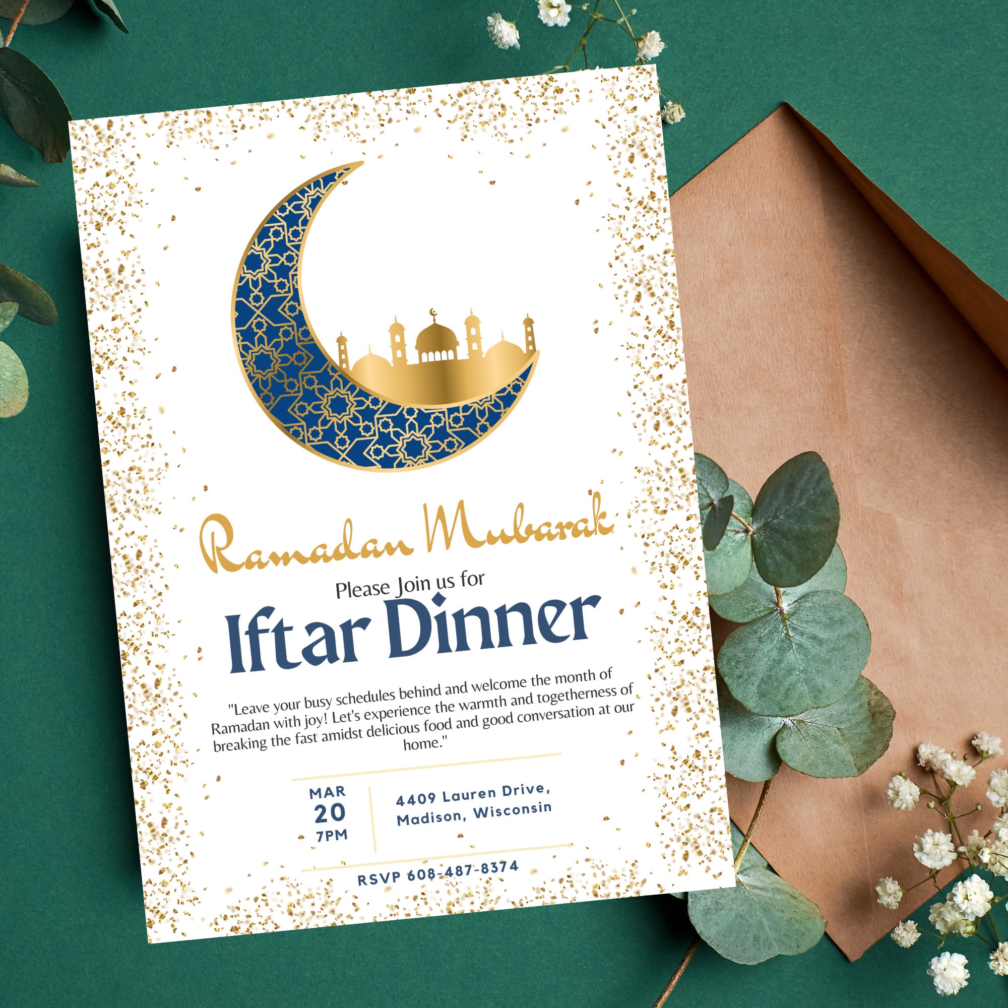 Iftar Party Invitation | Iftar Dinner Invitation | Ramadan Invitation ...