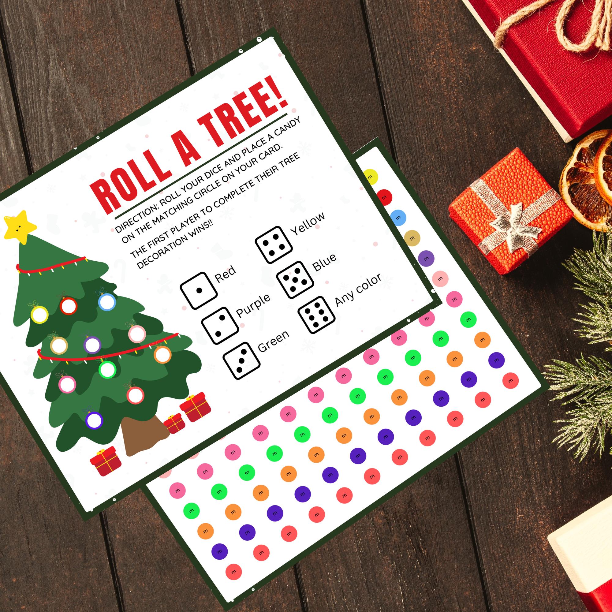 Christmas Roll A Tree Dice Game, Christmas Family Christmas Activity ...