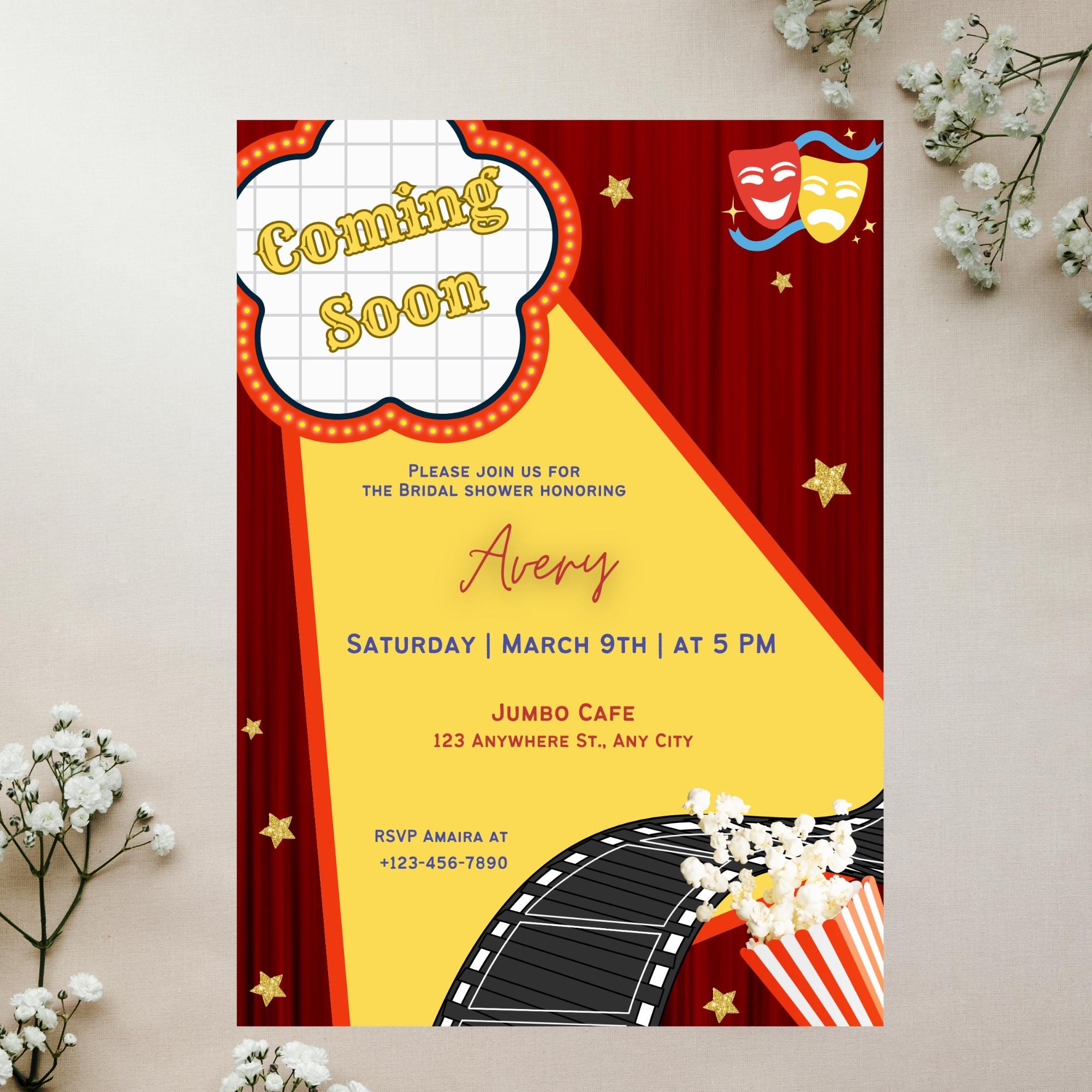 Movie Themed Bridal Shower Invitation, Theater Playbill-themed Bridal ...