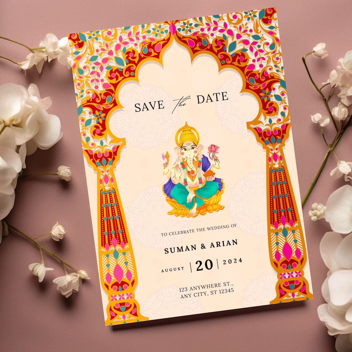 Indian Marathi Wedding Invitation Template, Hindu Wedding Reception ...