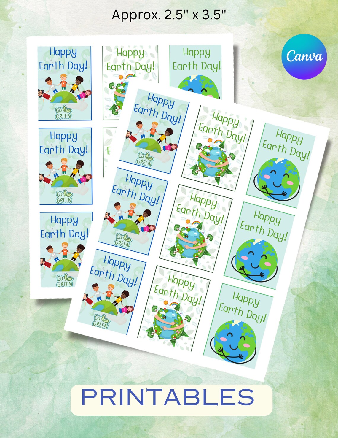 Earth Day Tags Earth Day Cards Earth Day Printables Earth Day Card ...