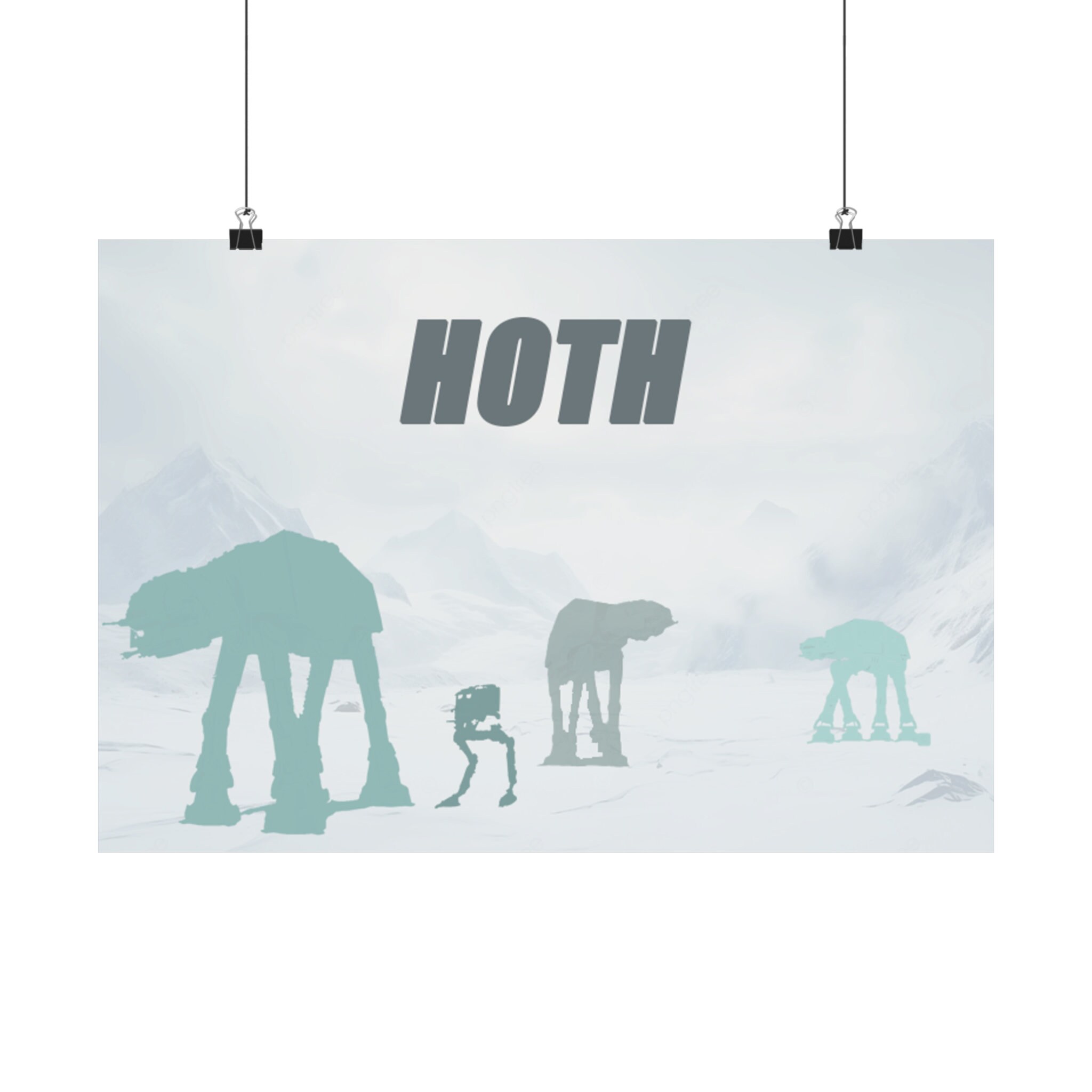 Matte Horizontal Posters Star Wars Planet Hoth - Etsy