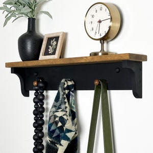 Shaker Peg Shelf | Coat Rack With Shelf | Wood Shelf With Pegs | Decor ...