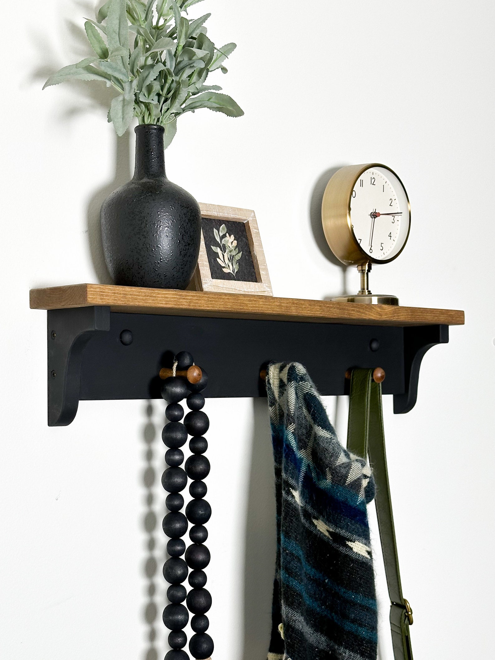 Shaker Peg Shelf Coat Rack With Shelf Wood Shelf With Pegs Decor ...
