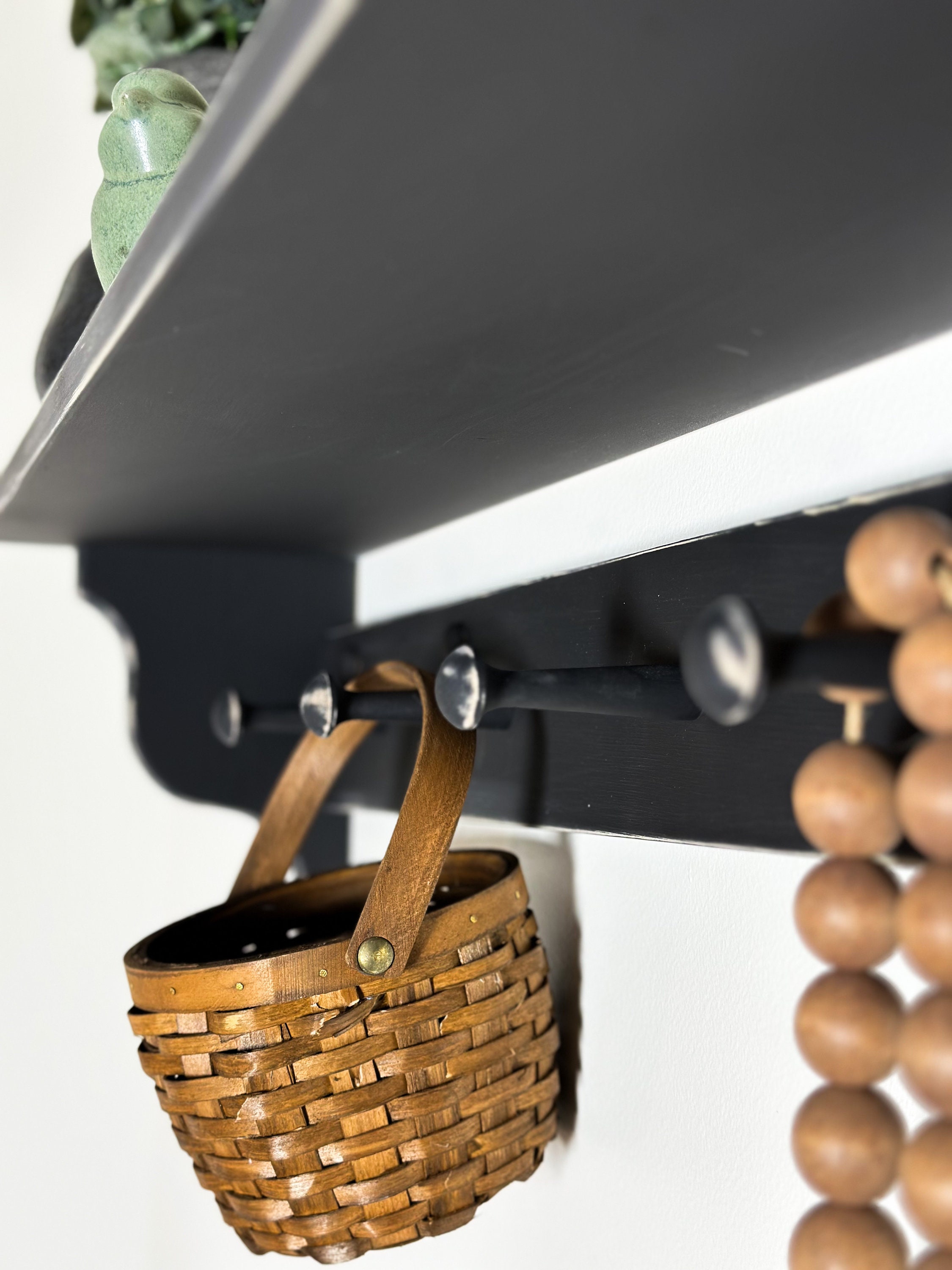 Distressed Shaker Peg Shelf With Pegs and Corbels, Shaker Peg Shelf ...
