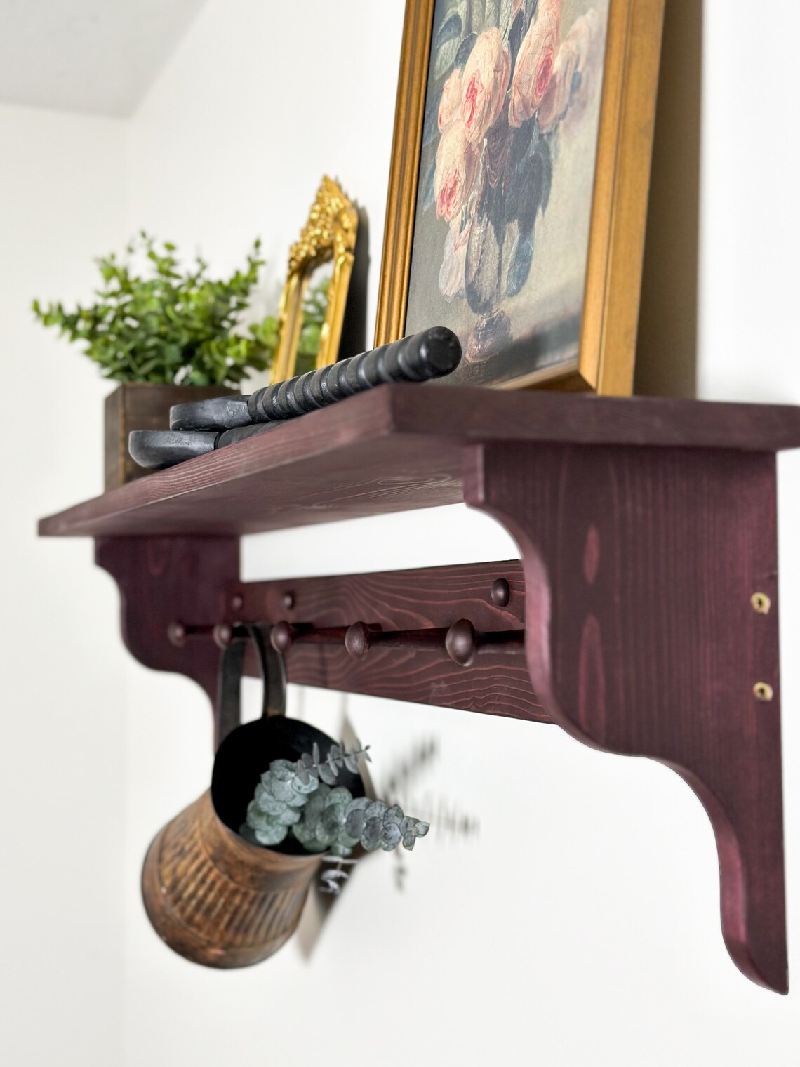 Wood Shelf With Shaker Pegs, Entryway Organization, Shaker Peg Coat ...