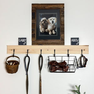 Rail With Forged Hooks, Dog and Pet Organization, Dog Leash Hooks, Pet ...