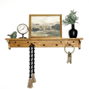 Shaker Peg Shelf | Coat Rack With Shelf | Wood Shelf With Pegs | Decor ...