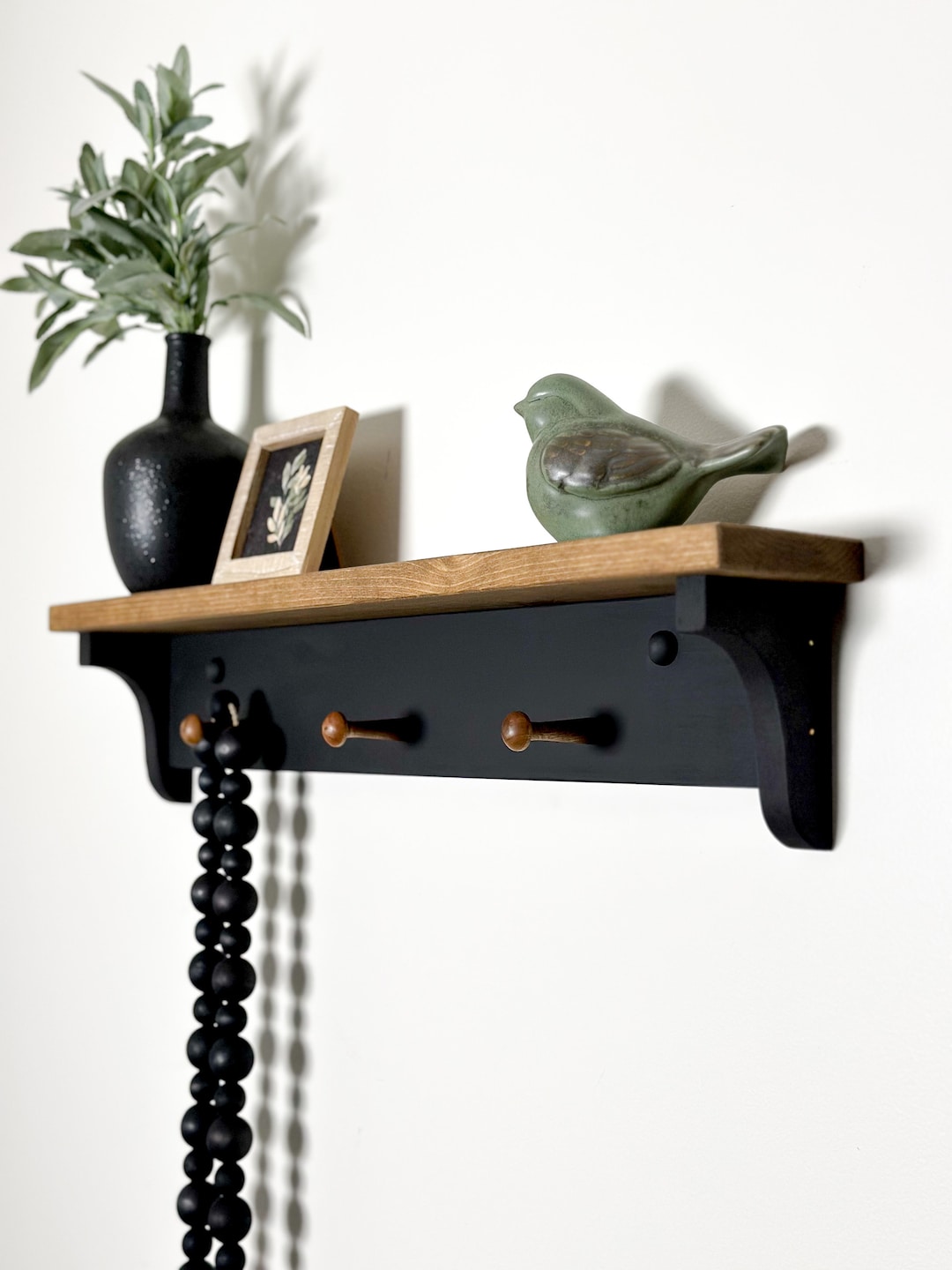 Shaker Peg Shelf | Coat Rack With Shelf | Wood Shelf With Pegs | Decor ...