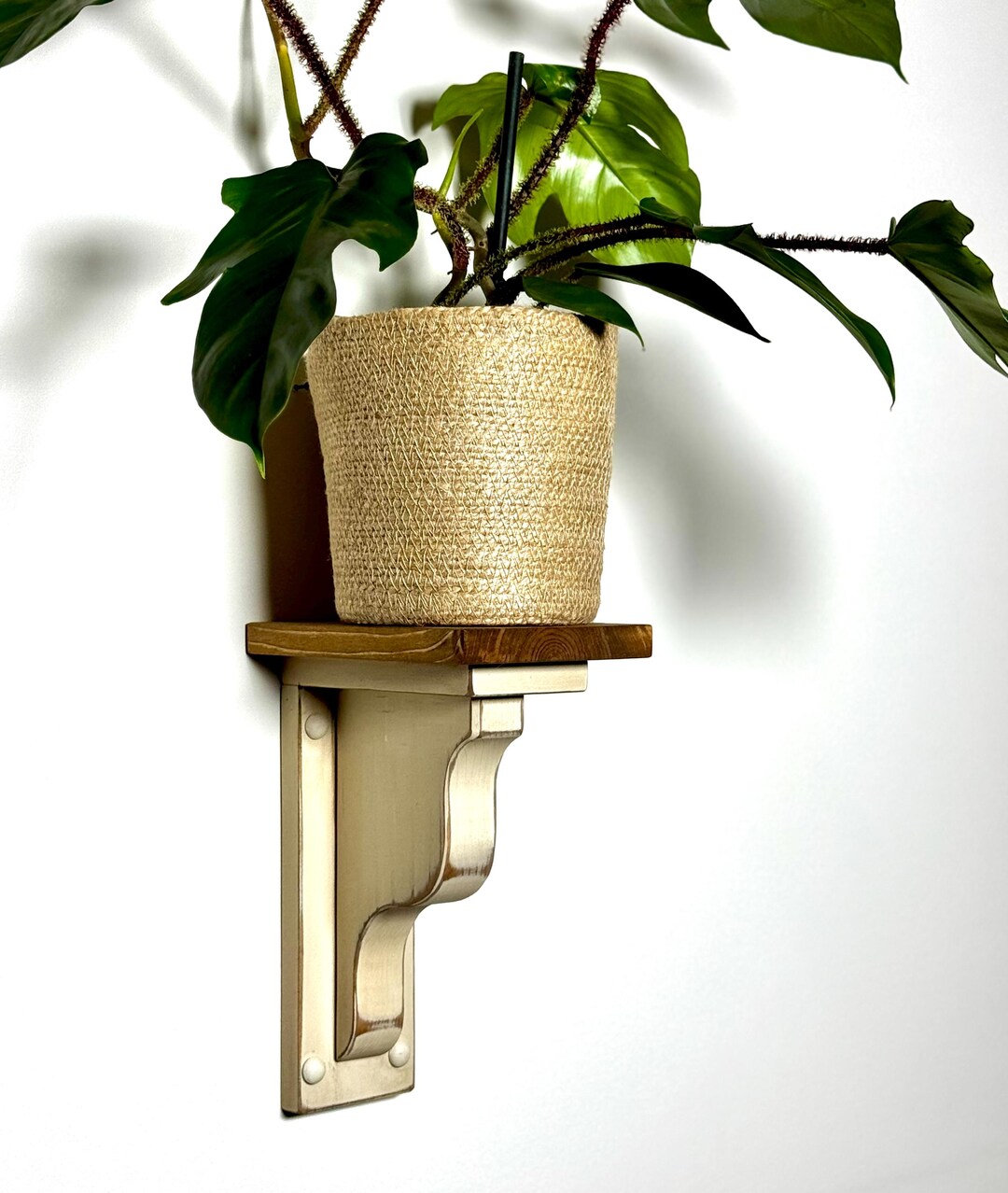 Plant Stand, Wall Mounted Plant Shelf, Wood Plant Holder, Home Decor ...