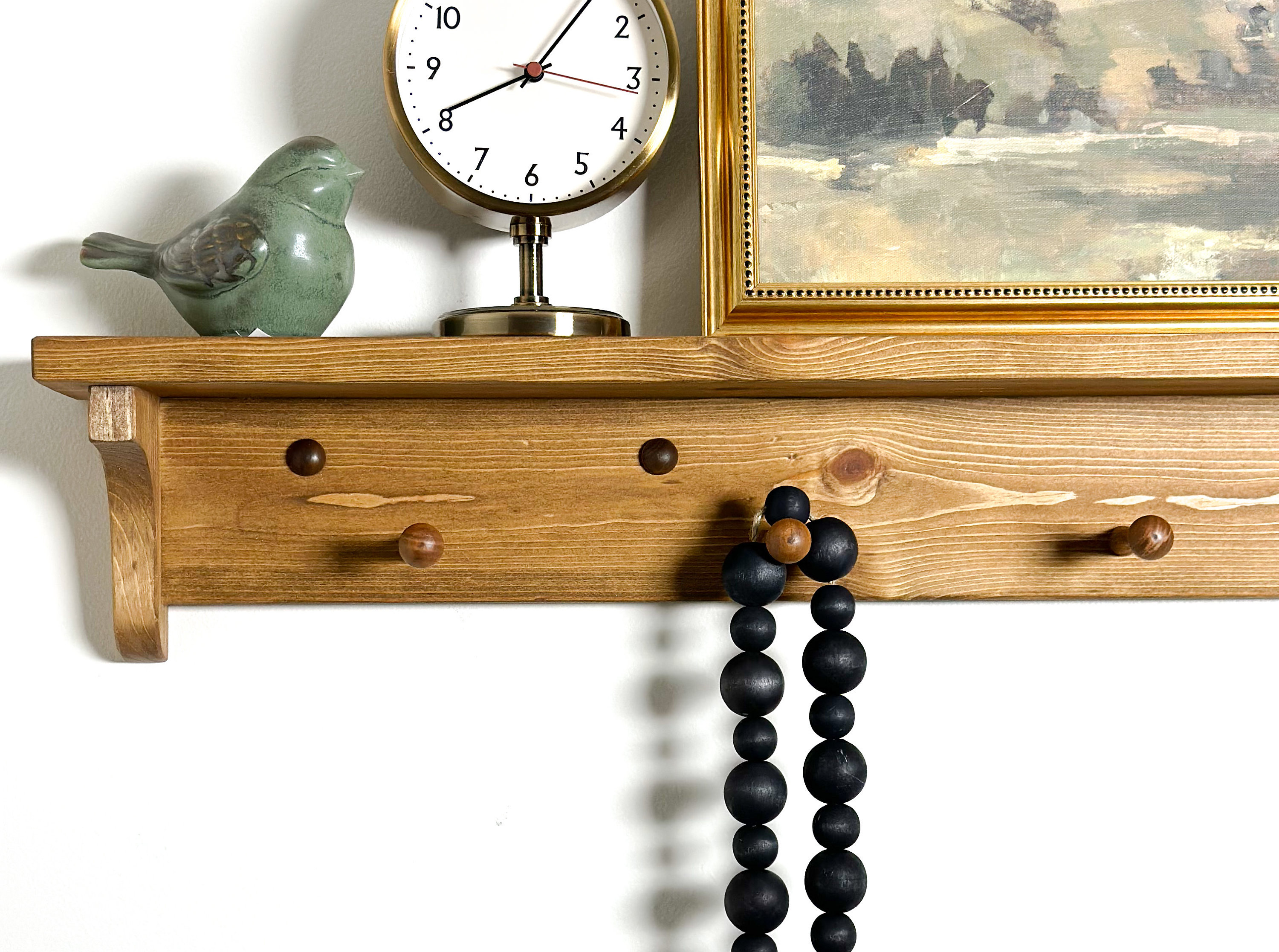 Shaker Peg Shelf | Coat Rack With Shelf | Wood Shelf With Pegs | Decor ...