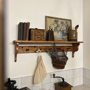 Shaker Peg Rack With Shelf, Entryway Organization, Shaker Peg Coat Rack ...