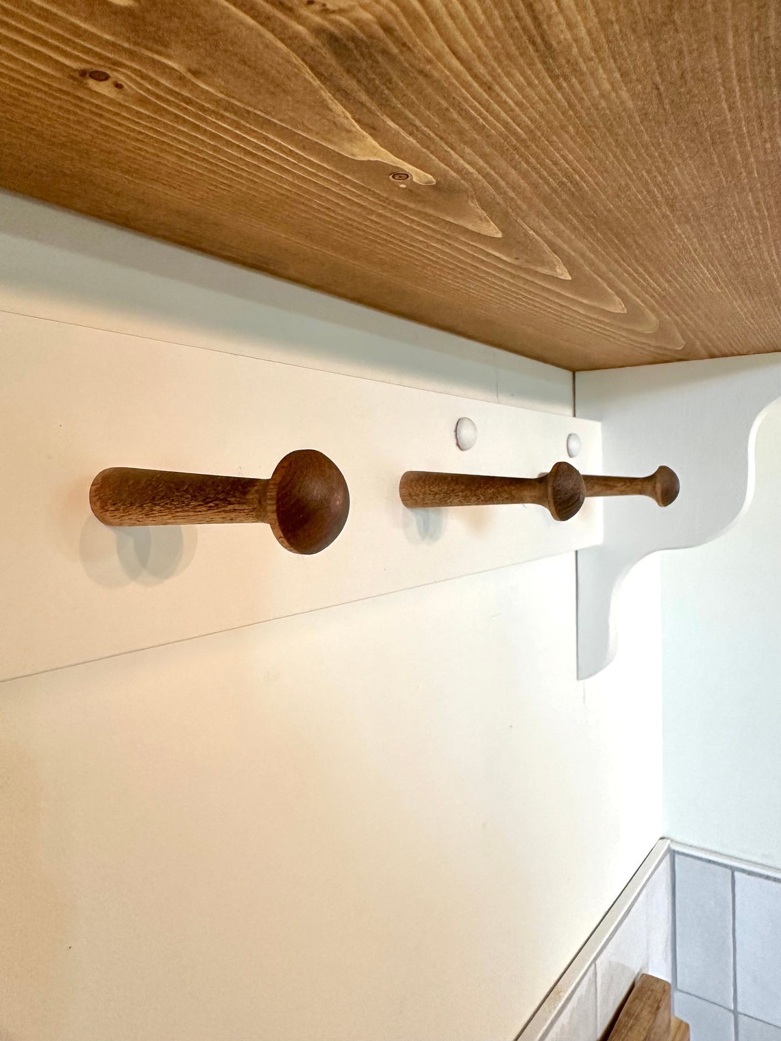 Shelf With Hooks, Shaker Peg Shelf, Housewarming Gift, Entryway ...