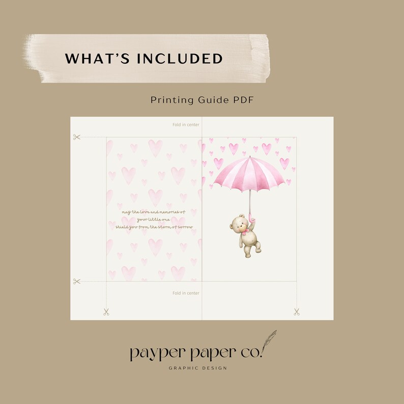 Printable Child Loss Card / Thinking of You Card Print / Sympathy Card ...