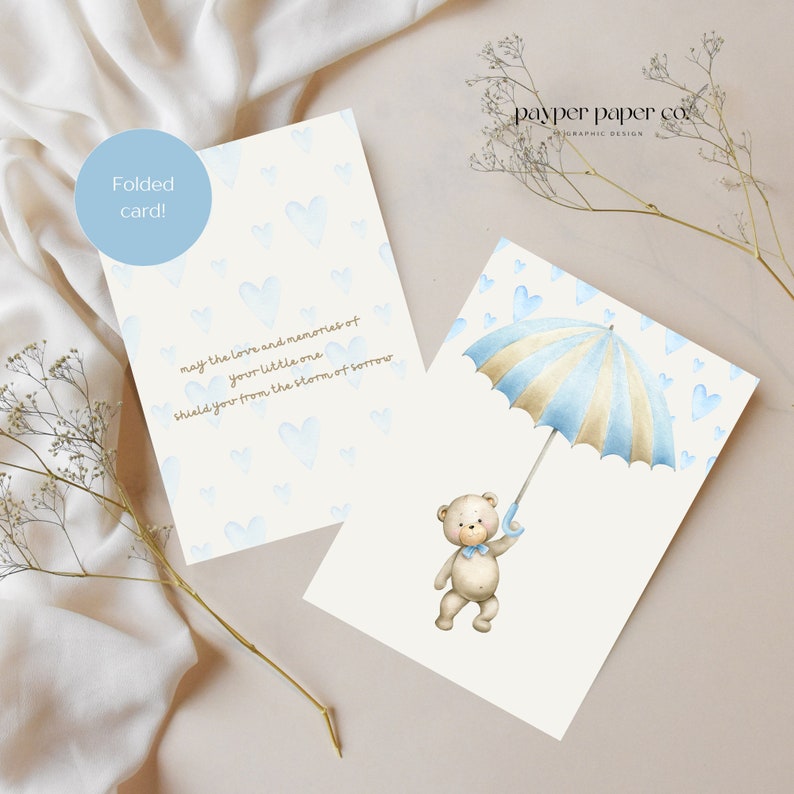 Printable Child Loss Card / Thinking of You Card Print / Sympathy Card ...