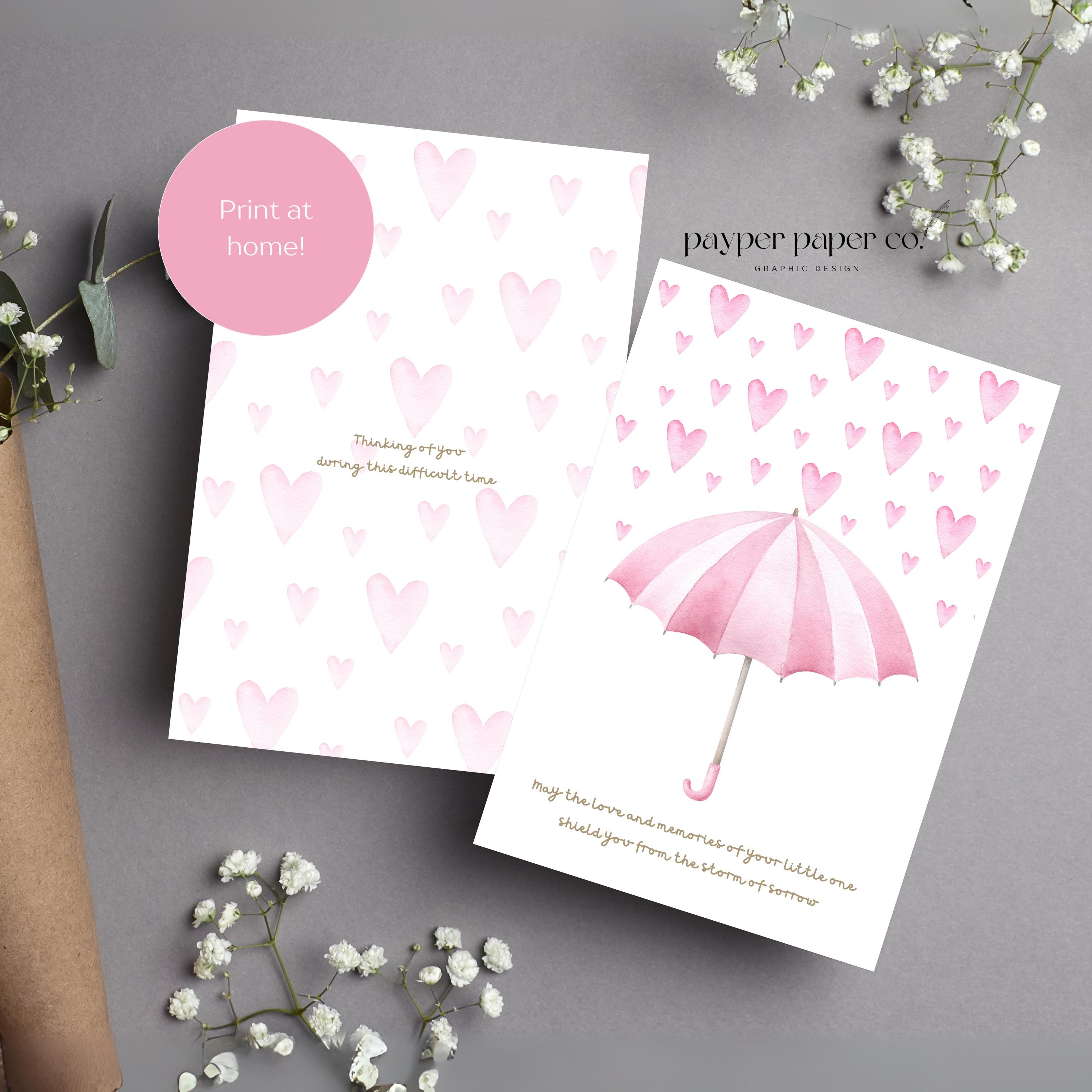 Printable Child Loss Card / Thinking of You Card / Sympathy Card / Baby ...