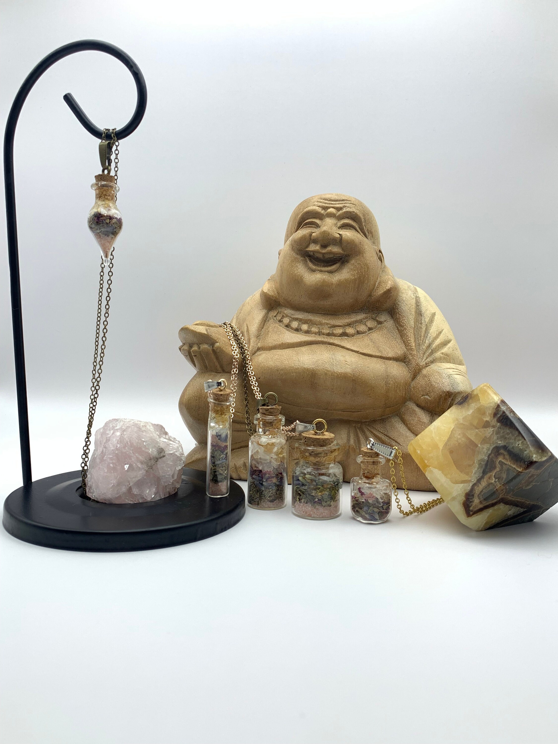 Anti-sad Crystal & Herb Intention Vial - Etsy
