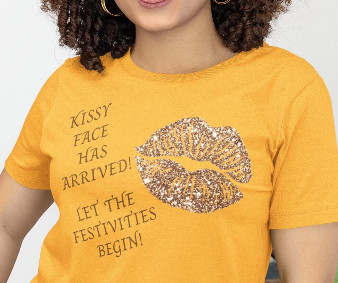 Kissy Face Has Arrived Unisex Jersey Short Sleeve Tee, Women's Glitter ...