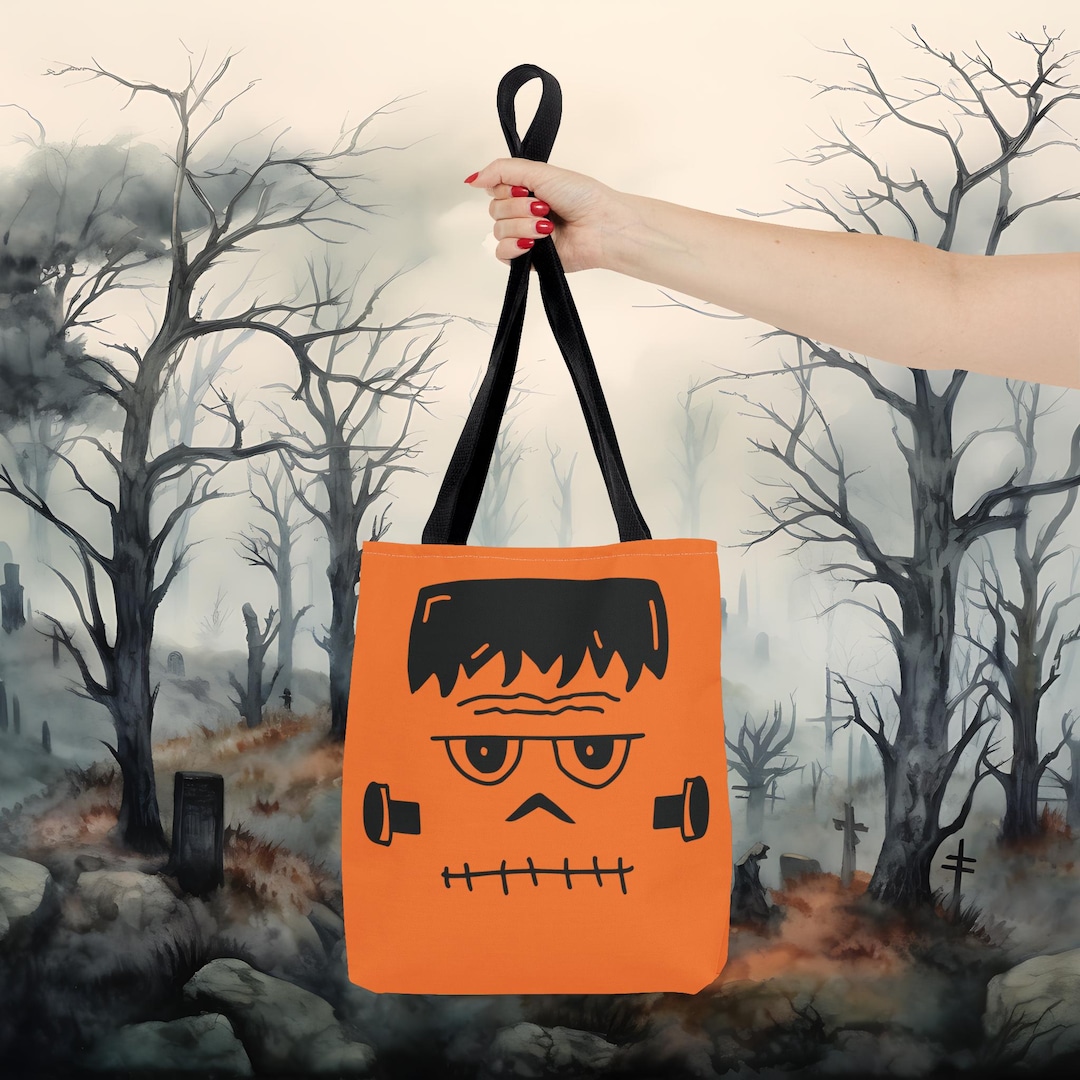 FRANKENSTEIN FACE TOTE, Fun Halloween Candy Bags, Cute Gift for Your ...
