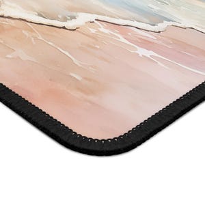 Beach Watercolor Basic Mouse Pad (V5), Sea Surf Beach Scene Mouse Pad ...