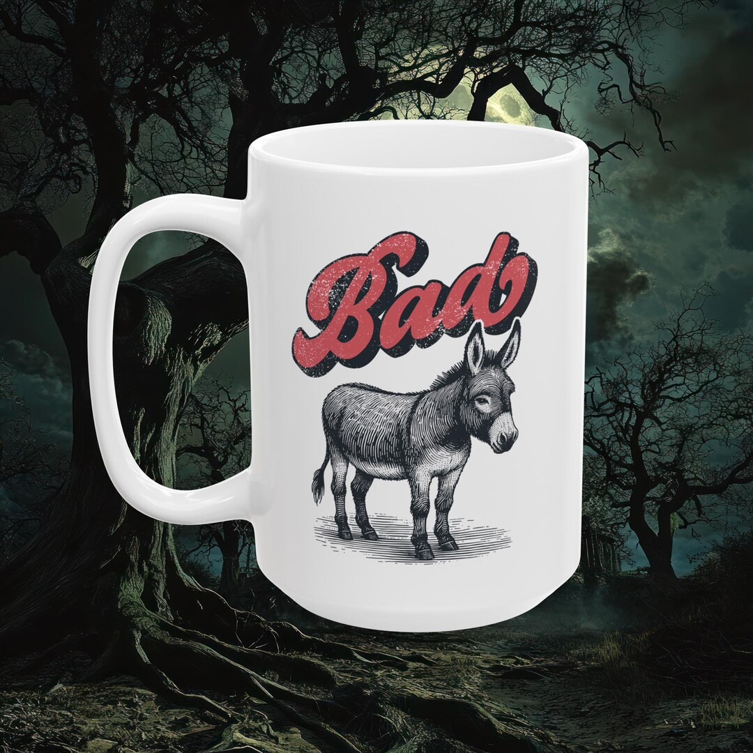 A BAD ASS on White Ceramic Mug, (15oz), Larger Sized Coffee Cup (AOP ...