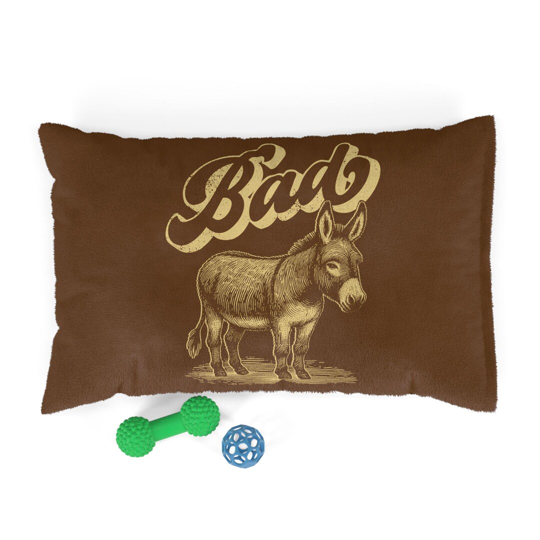 DOG BED, Funny Donkey, Bad Ass Animal Bed, Humorous Pet Mat, Quirky Dog ...
