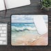 Beach Watercolor Basic Mouse Pad (V5), Sea Surf Beach Scene Mouse Pad ...