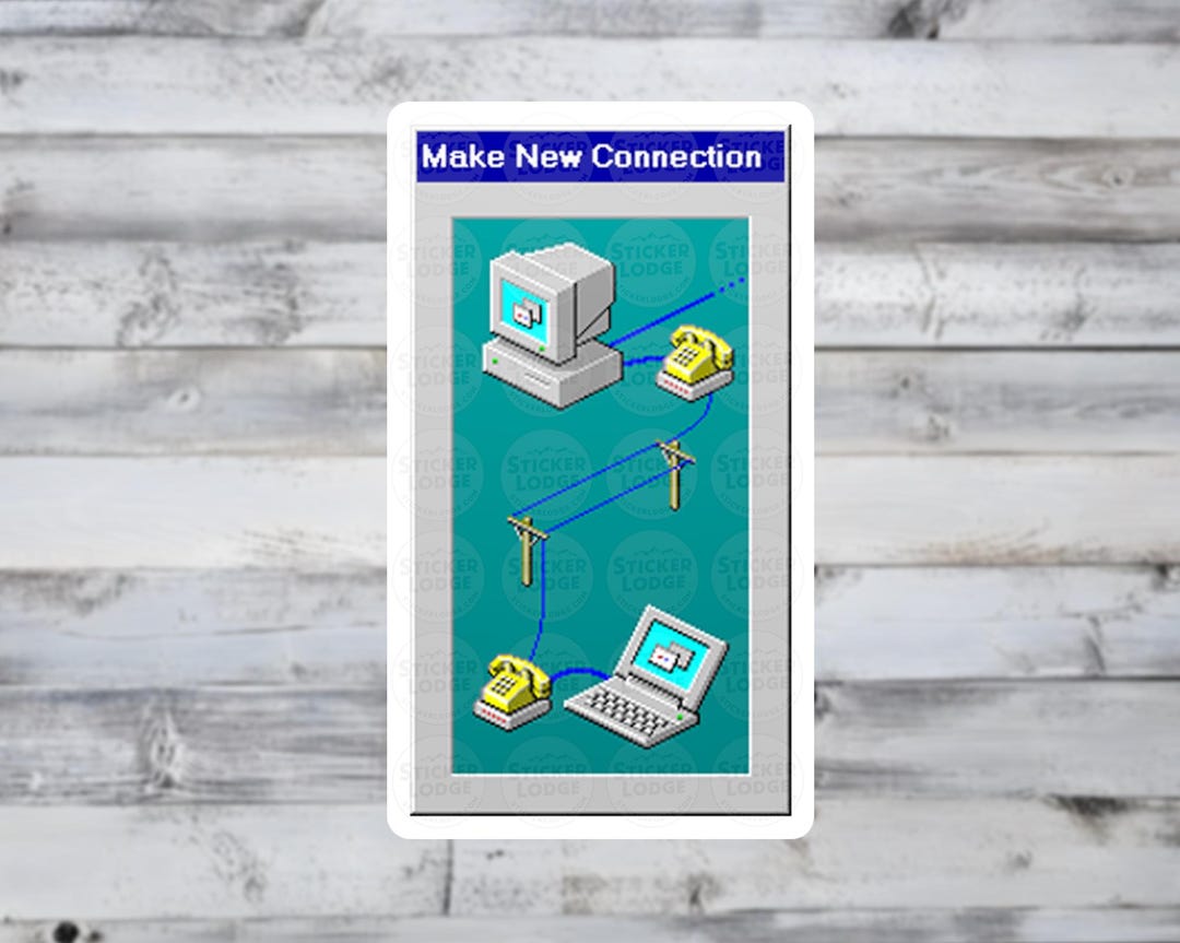 Nostalgic Windows 95 Dial up Vinyl Sticker - Perfect Gift for Tech ...