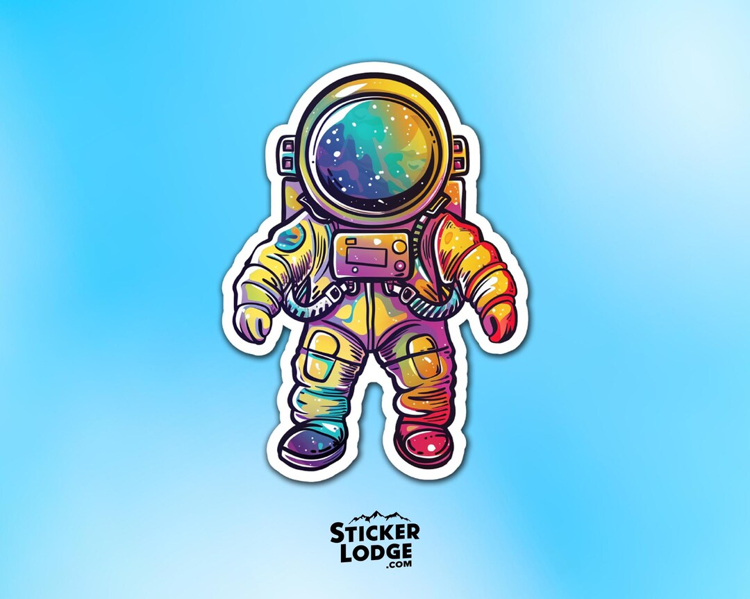 Cosmic Astronaut Vinyl Sticker - Space and Astronomy Enthusiasts - Etsy